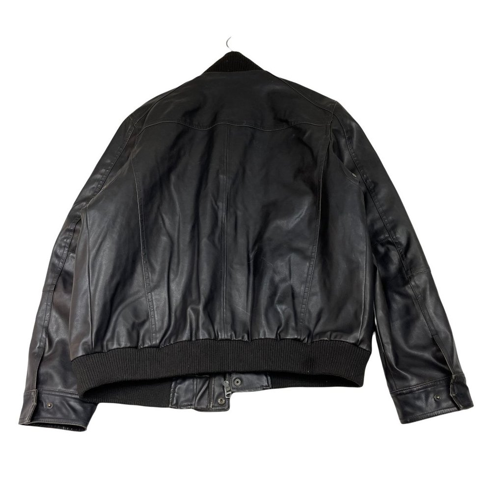 Levis Faux Leather Pvc Trucker Jacket Size Xl Brown Q… - Gem